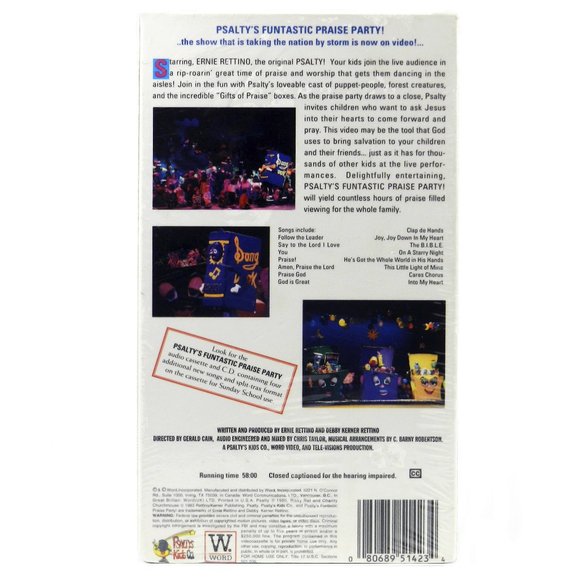 Psalty Kids Co. | Other | Psaltys Funtastic Praise Party Vhs New | Poshmark